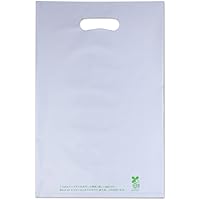 Amazon | 【A4大きめサイズ】バイオマス 小判抜き 環境に優しい手提げ袋(白) 240x390mm LLDPE 50ミクロン厚【100枚】 | 文房具・オフィス用品 | 文房具・オフィス用品