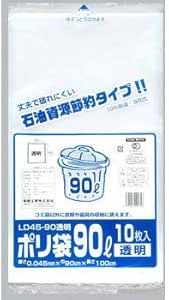 Amazon | ポリ袋 90L 乳白半透明 0.035×900×1000 200枚 ゴミ袋 福助工業 LD35-90 乳白半透明 | 福助工業(Fukusuke Kogyo) | 保存用 ...