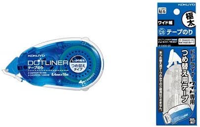 Amazon | コクヨ テープのり ドットライナー セット スタンダード本体 ワイドリフィル タ-DM400-08 タ-D400-20 | テープのり | 文房具・オフィス用品