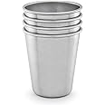 Amazon | 4個 300ml ステンレス マグカップ キャンプカップ コップ 超軽量 錆びない シルバー 業務用 飲用 スタンブラーとピ クニク カップ (4, 300ml ...