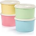 Amazon｜【正規品】タッパーウェア(Tupperware) VC ミディデコレーター 910ml 4個セット 密封 密閉 保存容器｜保存容器・キャニスター オンライン通販
