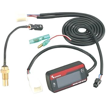 Amazon | キタコ(KITACO) LCDデジタル油温計(水温計/タイプ3) 汎用 フィッティング付/オイルクーラーホース中継タイプ 752-6000200 | 車＆バイク | 車＆バイク