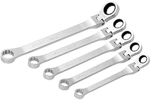 Amazon | DEEN 新型ラチェットメガネレンチ 5PC SET | 片口スパナ(コンビネーションレンチ)