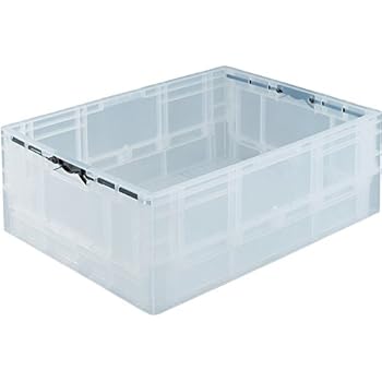 Amazon | TRUSCO(トラスコ) TPO型 折りたたみコンテナ TP規格 53L 透明 TPO-462-TM | 物流コンテナ