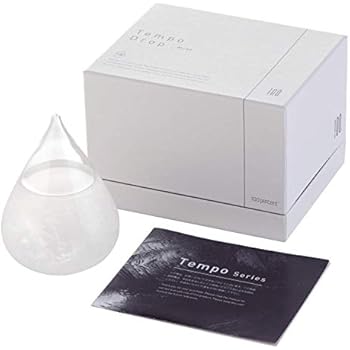 Amazon｜Perrocaliente 正規品 Tempo drop mini テンポドロップ ミニ ストームグラス 樟脳 の 結晶 が おしゃれ な しずく型 の インテリア 天候予測器 ...