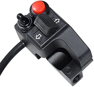 Amazon | 12V 22mmハンドルバーオートバイ用 スイッチ ウィンカー クラクション ヘッドライト 押しボタンスイッチ | バイク電装用スイッチ | 車＆バイク