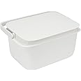Amazon｜マーナ (marna) バケツ (四角 / 5L) 蓋付きバケツ (コンパクト/スクエア) 取っ手付き 洗い桶 きれいに暮らす。ホワイト W627W｜バケツ オンライン通販