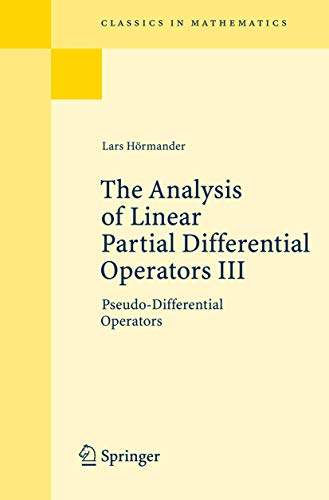 Amazon | The Analysis of Linear Partial Differential Operators III ...