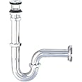 Amazon | LIXIL(リクシル) INAX 洗面器・手洗器用セット金具 排水金具(呼び径32mm) 壁排水Pトラップ LF-105PA | 洗面水栓