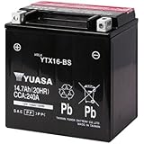 Amazon | 【液入れ初期補充電済み】 YUASA / YTX16-BS （STX16-BS FTH16-BS GTX16-BS互換 ...