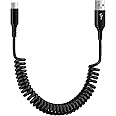 Amazon.co.jp: ANNIBER USB-A to USB-Cケーブル コイル型 3A/QC3.0対応 伸縮自由（0.45Mから1.85Mまで) Andriod タイプC急速充電 ...