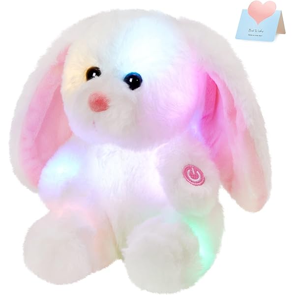 SpecialYou Light Up Bunny Stuffed Animal Creative LED Rabbit Plush Toy ...