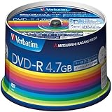 Amazon.co.jp： バーベイタムジャパン 三菱ケミカルメディア Verbatim 1回記録用 DVD-R DHR47J50V1 (片面1層/1-16倍速/50枚) シルバー: パソコン ...