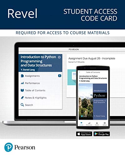 Revel for Introduction to Python Programming and Data Structures -- Access Card | Liang, Y ...