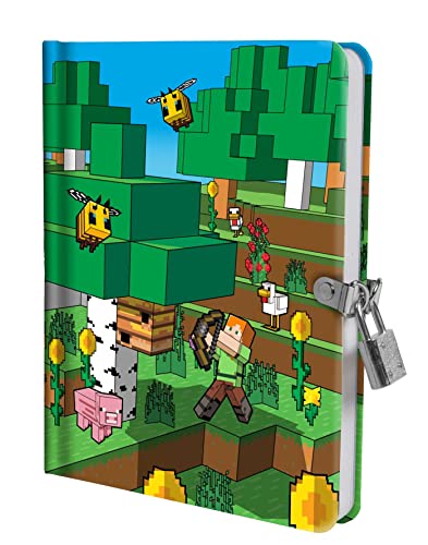 Amazon | Minecraft: Mobs Glow-in-the-Dark Lock & Key Diary (Gaming ...