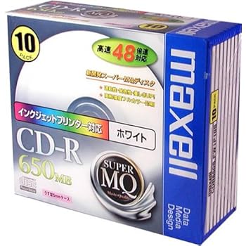 Amazon | maxell データ用 CD-R 700MB 48倍速対応 10枚 5mmケース入 CDR700S.1P10S | マクセル(maxell) | CD-R 通販