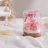 Amazon｜IwaiLoft 当店人気NO1 MINI プリザーブドフラワー ギフト バラ プレゼント 枯れないお花のアレンジ 誕生日プレゼント・お祝い・発表会・贈り物に ガラスドーム 母の ...