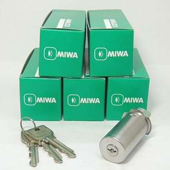 Amazon.co.jp: MIWA U9シリンダー錠 PMKタイプ 交換 取替え用 5個セット ステンレスヘヤーライン 対応扉厚36mm 本体対応シリンダ径約24mm: DIY・工具・ガーデン