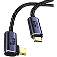 Amazon.co.jp: USB Type-c ケーブル L字 USB4 ケーブル Thunderbolt 3対応（20Gbps) PD対応 100W急速充電 8K/60Hz映像出力 超高 ...