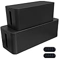 Cable Management Box, 2 Boxes with Free 2X Cable Clip, Power Board ...