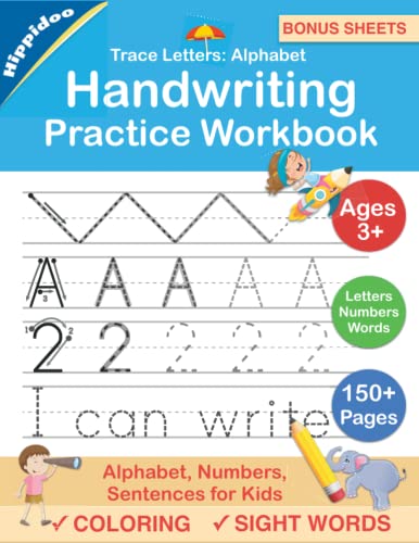 Amazon | Trace Letters: Alphabet Handwriting Practice workbook for kids ...