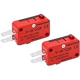 Amazon.co.jp: Heschen マイクロスイッチ, V-154-1C25, SPDT, クランク型, 20A 250VAC, 2パック : 産業・研究開発用品