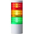 Amazon | パトライト/PATLITE 積層信号灯 シグナル･タワー LR10-3M2WJNW-RYG Φ100 AC100-240V 3段 赤･黄･緑ブザー無 直付け キャブタイヤ ...