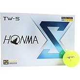 Amazon.co.jp: ホンマ ゴルフ ボール TW-X TW-S 2024年モデル 1ダース 12球入り ホワイト イエロー 3ピース ツアー系 スピン 飛距離 ディスタンス ソフト ...