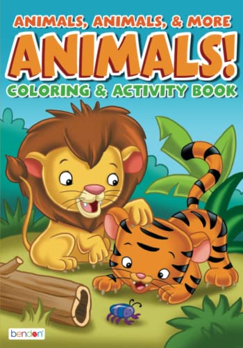 Amazon | Wild Animals: 96 Page Coloring Book by Bendon for Boys and ...