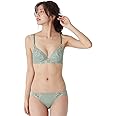Amazon | （アモスタイル）AMOSTYLE デイリーAMOSTYLE 寄せブラ ブラ＆ショーツセット クラシックフラワー M009(グリーン) B65Mサイズ | セット 通販