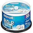 Amazon.co.jp: maxell 録画用 BD-R 標準130分 4倍速 ワイドプリンタブルホワイト 50枚スピンドルケース BRV25WPE.50SP 高品質録画メディア ...