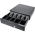 Amazon | REENEW キャッシュドロア 小型 自動 + 手動 エアレジ対応 3札 6硬貨 幅33.5cmx奥行36cmx高さ10cm 黒 330 キャッシュ レジスタ ドロワー ...