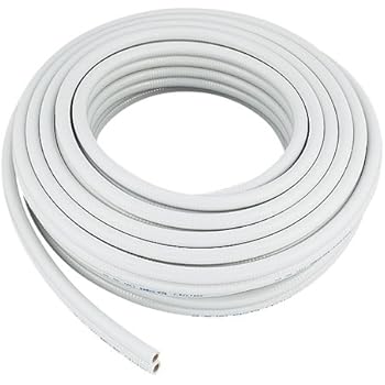 Amazon | SANEI 【追い焚き付給湯器と一口循環接続金具の接続用】 保温材付ペアホース 20M巻き 保温材厚み3mm T4203-862-15A | 浴室用設備