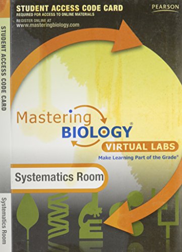 MasteringBiology® Virtual Lab Systematics Room Student Access Code Card ...