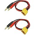Amazon | LinsyRC 2パックXT90オスコネクタは4mmバナナプラグバッテリー充電コード アダプターに変換されます for ラジコンRCヘリコプタークアッドコプターリポバッテリー ...