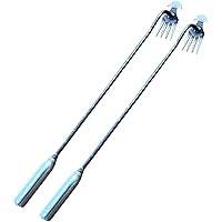 Amazon | STARTIST 手動除草除去プーラー、ステンレス鋼除去ツール、除草除去、小型除草プーラー、裏庭芝生庭用ハンド除草機, 50cm 2本 | 草削り