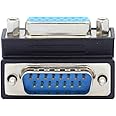 Amazon.co.jp: YC° CY D-SUB RS232 D-subminiature 15ピンオスナット-メスネジ延長アダプター DBコネクタ 90度角度付き : パソコン・周辺機器