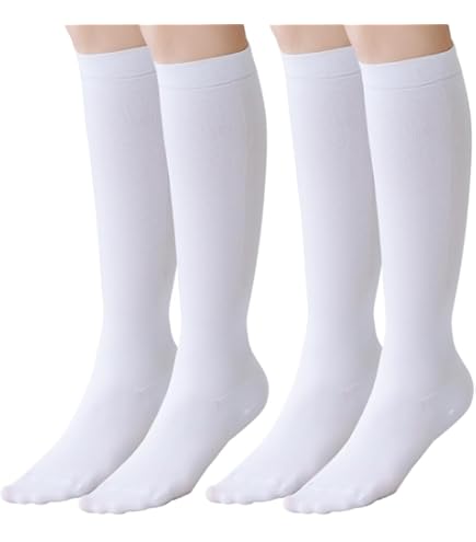 Amazon.co.jp: スリムウォーク 着圧ソックス ナース ホワイト S-M 着圧