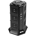 Amazon.co.jp: タワー式電源タップBEVA 3層縦コンセント usb-c 12AC充電口（100-125V）＋5USBポート（4.2A/5V）雷ガード 過負荷保護 省エネ 延長 ...