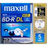 Amazon.co.jp: maxell 録画用ブルーレイディスク BD-R DL 260分 (1~4倍速対応) 「ひろびろ超美白レーベル BR50VFWPB.10S : パソコン・周辺機器