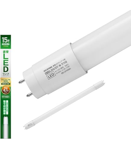 Amazon.co.jp: YAZAWA LED直管15W型 昼白色 グロー式 LDF15N/7/8/2