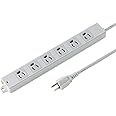 Amazon.co.jp: サンワサプライ(Sanwa Supply) 3P抜け止めタップ 6個口 裏面マグネット・通電ランプ付き 10m TAP-K6-10 : パソコン・周辺機器