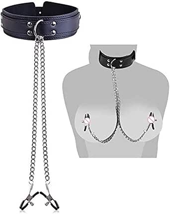 Amazon.co.jp: Warmtrees SMグッズ SMニップルクリップ乳枷 首枷 乳首クリッパー首輪クリッパーな金属チェーン 高級 SM 拘束 セット 手枷 首輪 チョーカー ローズ ...