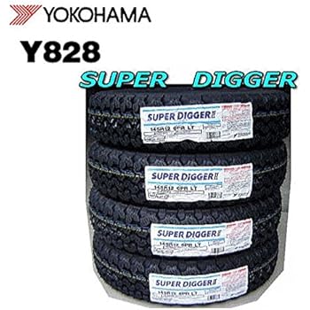 Amazon | ヨコハマ(YOKOHAMA) 4本セット SUPER DIGGER Y828 145R12 | タイヤ | 車＆バイク