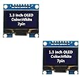 Amazon.co.jp: WINGONEER 2個1.3 "SPI 128x64 SSH1106 OLED LCDディスプレイLCDモジュール AVR PIC STM32 - ホワイト ...