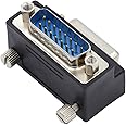 Amazon.co.jp: cablecc 15ピン DBコネクタ DSUB RS232 D-subMiniature オスナットからメスねじ込み式 90度角度延長アダプター : パソコン・周辺機器