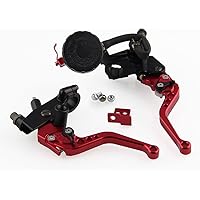 Amazon | Kiload 汎用 バイク マスターシリンダー ブレーキφ22mm(7/8インチ) アジャスタブル ブレーキ クラッチ レバーセット 6段階可変 シルバー | DIY・工具・ガーデン