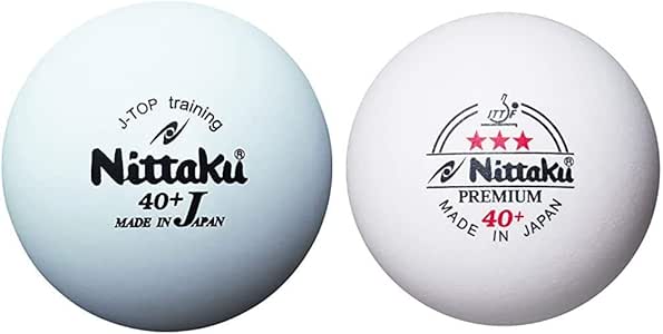 Amazon | ニッタク(Nittaku) 卓球 ボール 練習用 ジャパントップトレ球 10ダース(120個入り) NB1367 & 卓球用ボール スリースタープレミアム 硬式公認球 ...