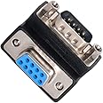 Amazon.co.jp: Cablecc 90 度下向き角度 DB9P オス - メス D-Sub RS232 9Pin 延長アダプタ : パソコン・周辺機器