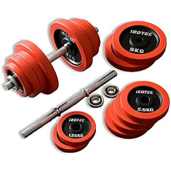 Amazon | IROTEC（アイロテック） ラバー ダンベル 60KG セット （片手30kg×2個）/ 筋トレ ベンチプレス 筋力 トレーニング | IROTEC(アイロテック ...